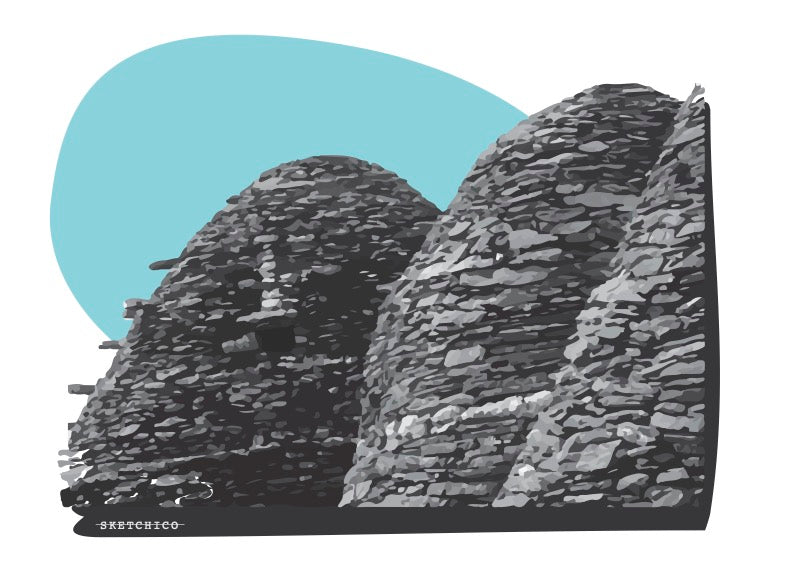 Contemporary Irish Digital Art Print featuring the Skelligs in Co ...